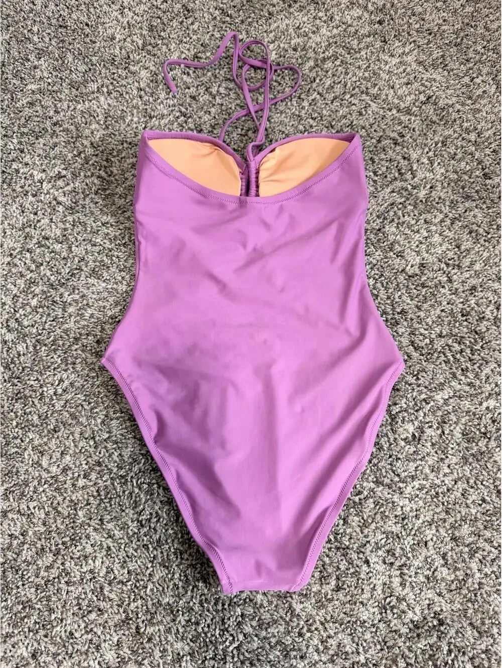 J. Crew | Swim | J Crew Cutout Halter Tie Neck One Piece Purple ...